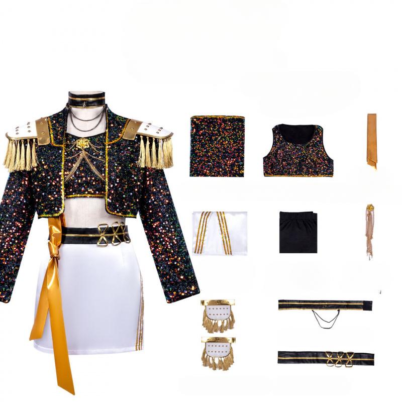 Demon Slayer K-POP Halloween Cosplay Costume Rumi, Mirajane, Zori Stage ...