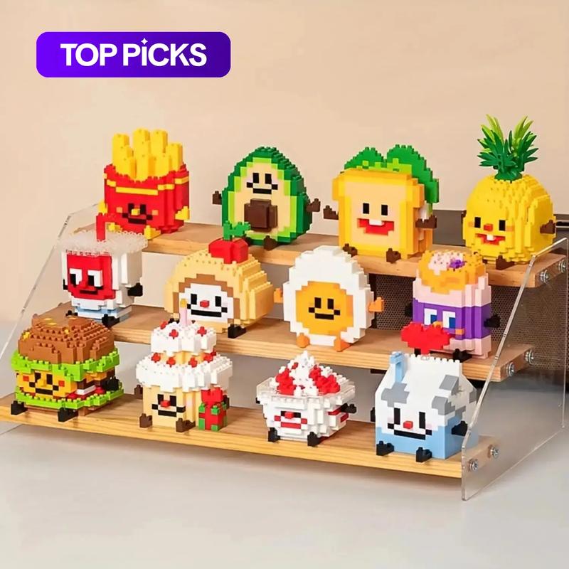 Food Design Building Blocks Toy, 1 Box Creative Blocks Building Toy ...