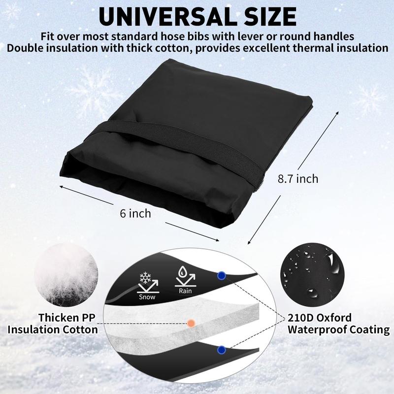 Outdoor Faucet Cover for Winter 2 Pack - 8.7"x 6" Winter Freeze Protection Cover for Outside ...