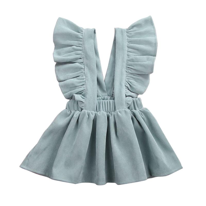 Baby Girl Corduroy Dress - Flying Sleeve A-Line Jumper | Soft Strap ...