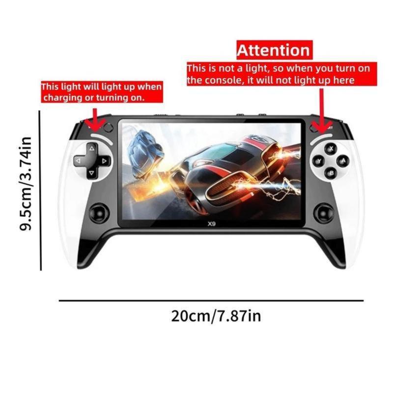 X9 Handheld Game Console, Rechargeable Portable Gaming Device, 5.5 Inch ...