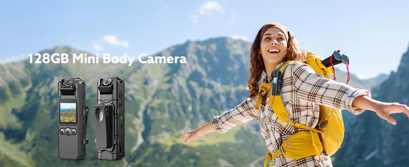 2025 New Upgrade 4K Body Camera with Audio Recording, 128GB Built-in ...