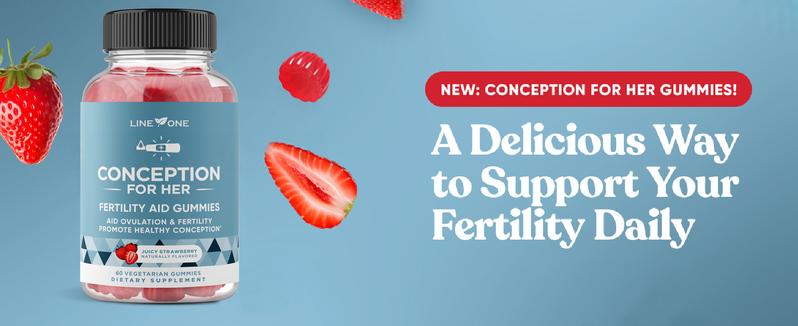 LINE ONE Conception For Her Fertility Aid Gummies - Juicy Strawberry ...
