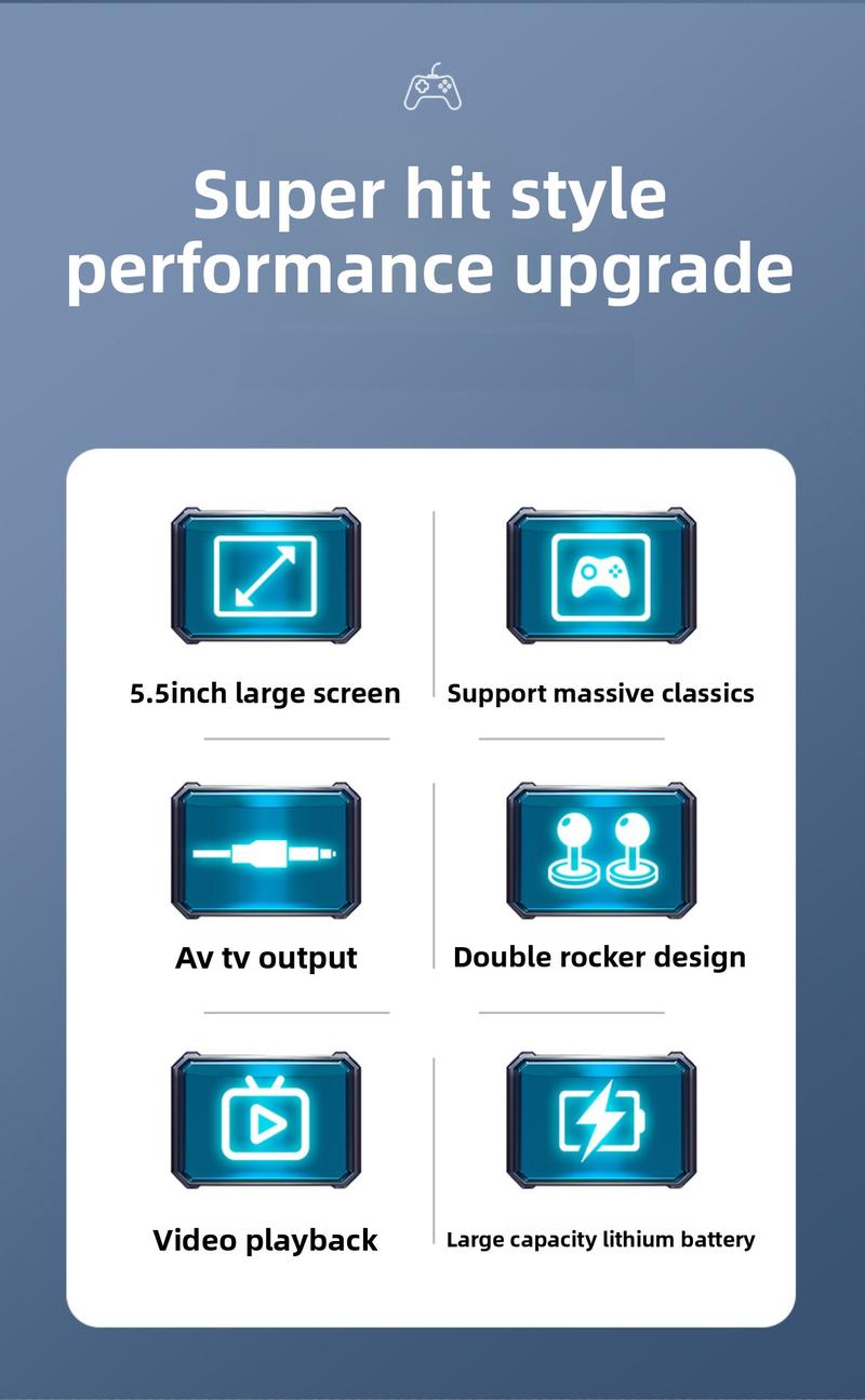 X9 game console, 5.5 inch large screen arcade machine, 8 major ...