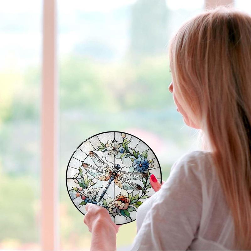 Dragonfly Sun Catcher Stained Glass Window Hanging Sun Catchers Indoor ...