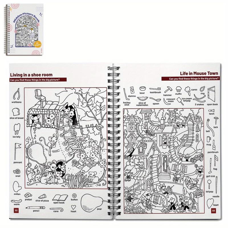 Adult Hidden Drawing Book, 60 Different Drawings Coloring Book ...