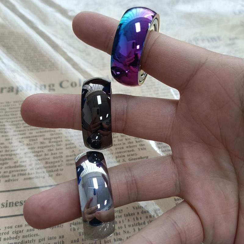 Magnetic Metal Finger Ring, Stress Relief Toys, Slider Fingertip Toys ...