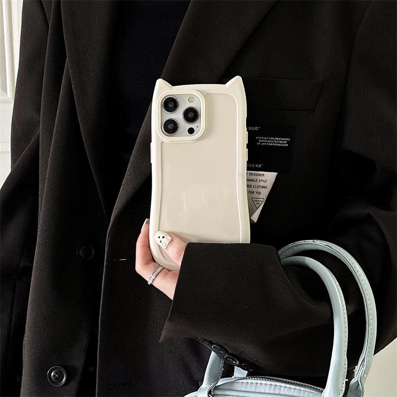 Japan Cute 3D Cat Ear Case For iPhone 16 15 14 13 12 11 Pro Max Plus ...