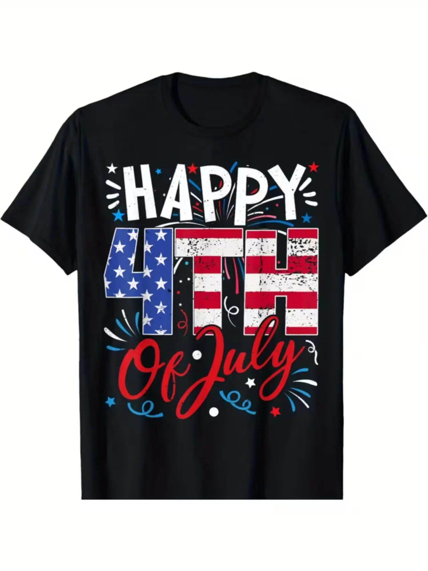 American Flag American Youth T-Shirt Summer Round Neck T-Shirt Casual ...