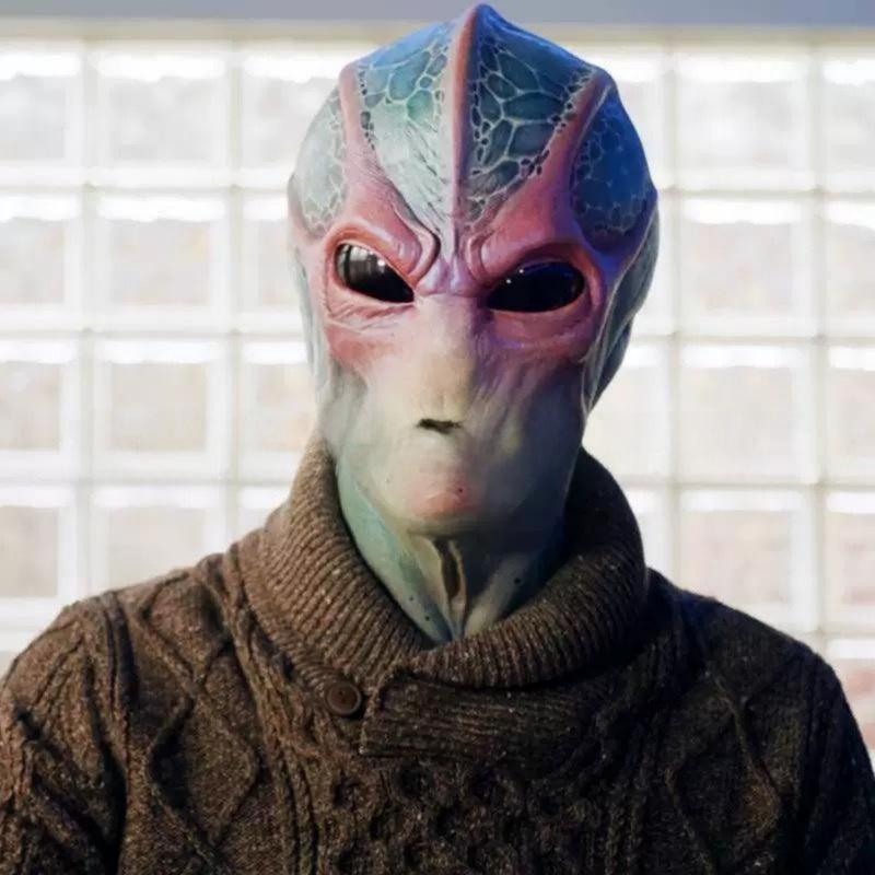 Alien Latex Mask UFO Halloween Party Props Stage Performance Makeup ...