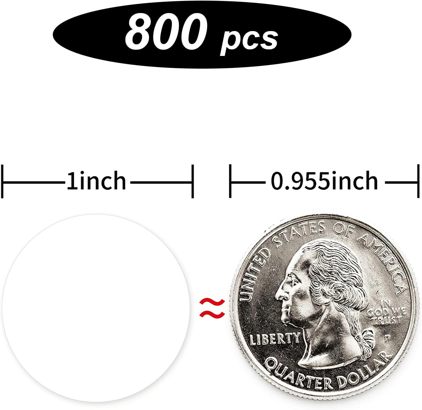 800 count 1 Inch White Round Color Coding,Dot Stickers Labels,Can ...