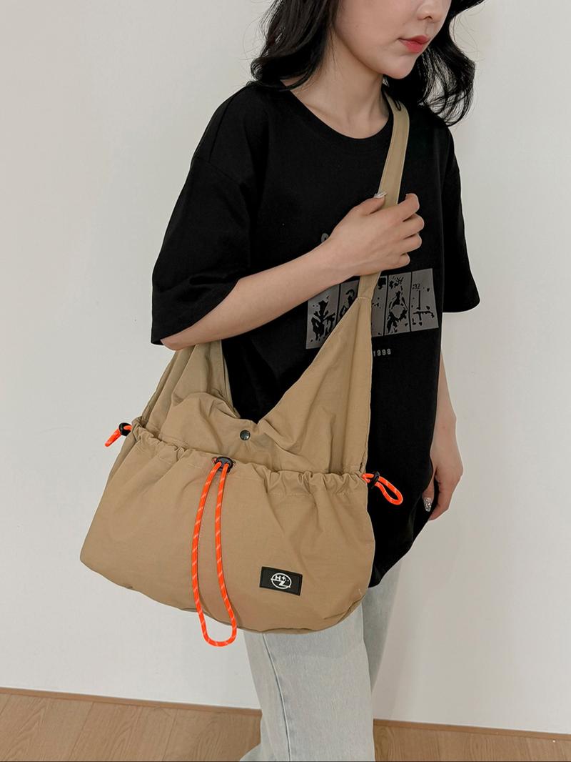 Women's Casual Plain Lace Shoulder Bag, Fashionable Crossbody Bag ...