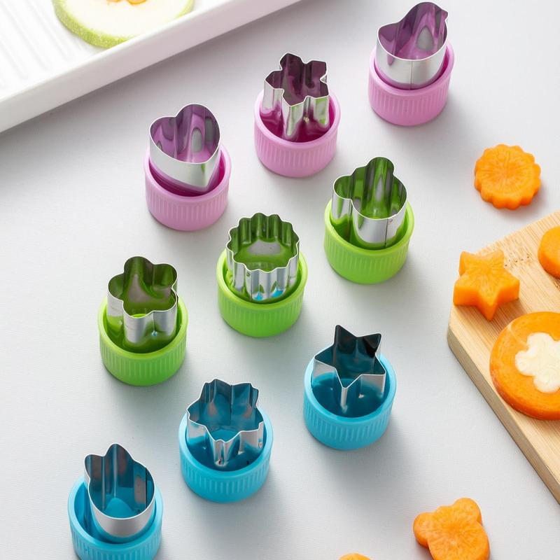Vegetable Cutter Shaper, 9pcs Creative Mini Assorted Sized Star ...
