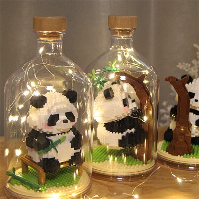 Panda Design Building Blocks Toy, 1 Set DIY Panda Building Blocks Toy ...