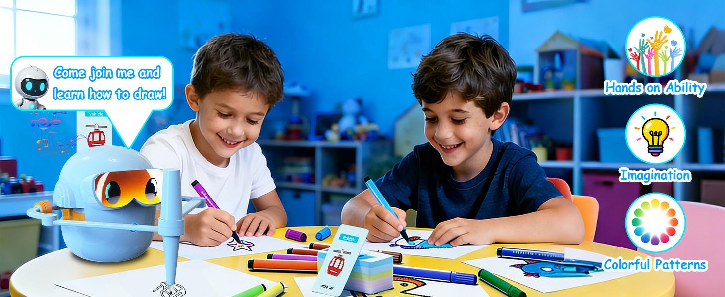 Drawing Robot for Kids - Montessori Painting Toys for 3 4 5 6 7 8 Year ...