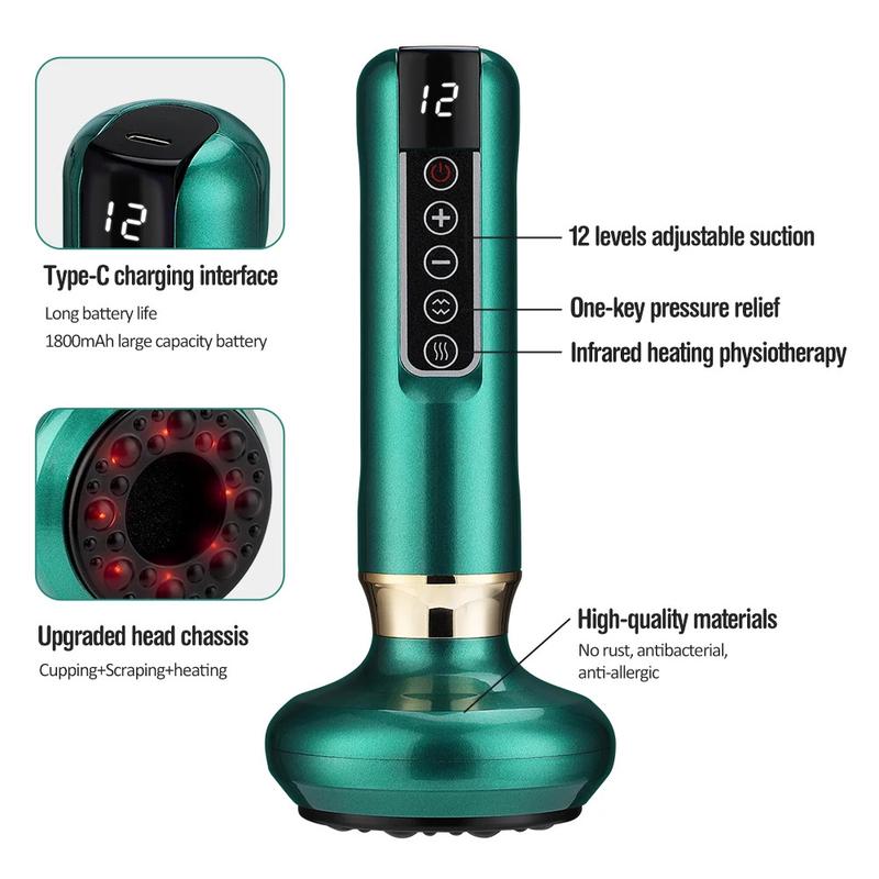 Smart Body Massage Suction Vacuum Cupping Device 6/12 Levels Anti ...