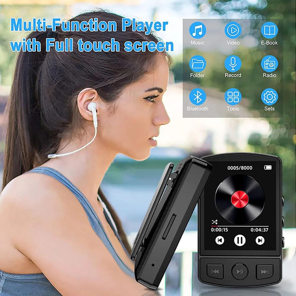 Portable MP3 Player Sport Clip Walkman HiFi Sound Bluetooth-Compatible ...