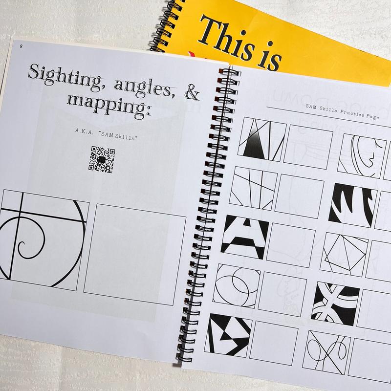Relaxing Sketch Drawing Book, Qr Code Scanning Lessons, Perfect for Art ...