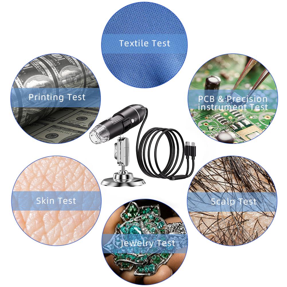 1600X Digital Microscope Camera 3-in-1 Portable Electronic Microscope ...