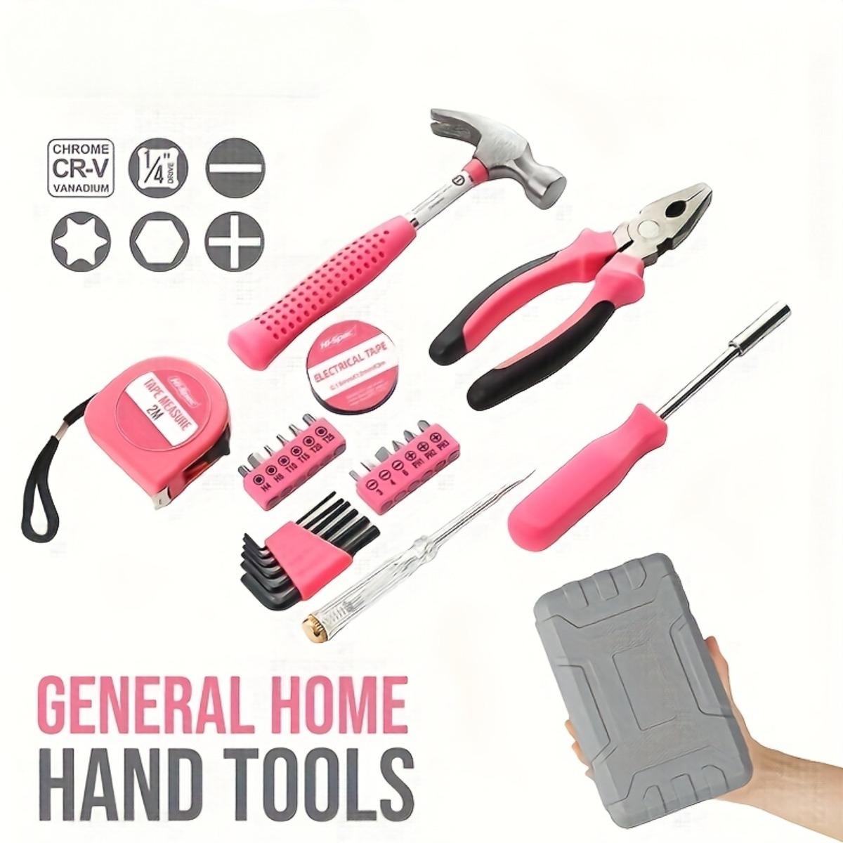 Pink Tool Set 24 Piece Tool Kit Pink Tools for Women Gifts for Women ...
