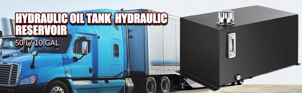 VEVOR Hydraulic Fluid Tank 10 Gal Fuel Tank Heavy Duty Hydraulic Steel ...