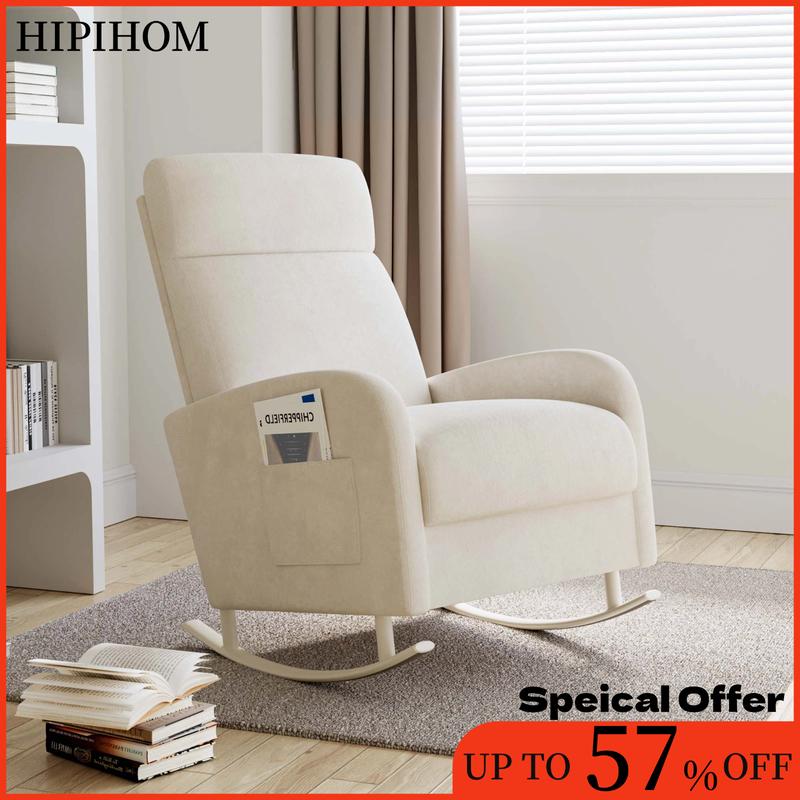 HIPIHOM Nursery Chair Rocking Chair Mom chair,Ergonomically designed ...