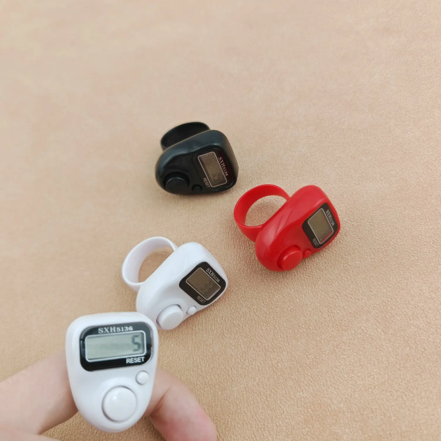 Multi-Pack Counter Clicker Hand Electronic Ring Counters Finger Digital ...