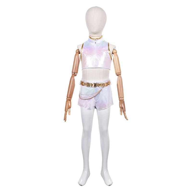 Disguise Kids Demon Hunter of KPop Rumi White Costume Girls Halloween ...