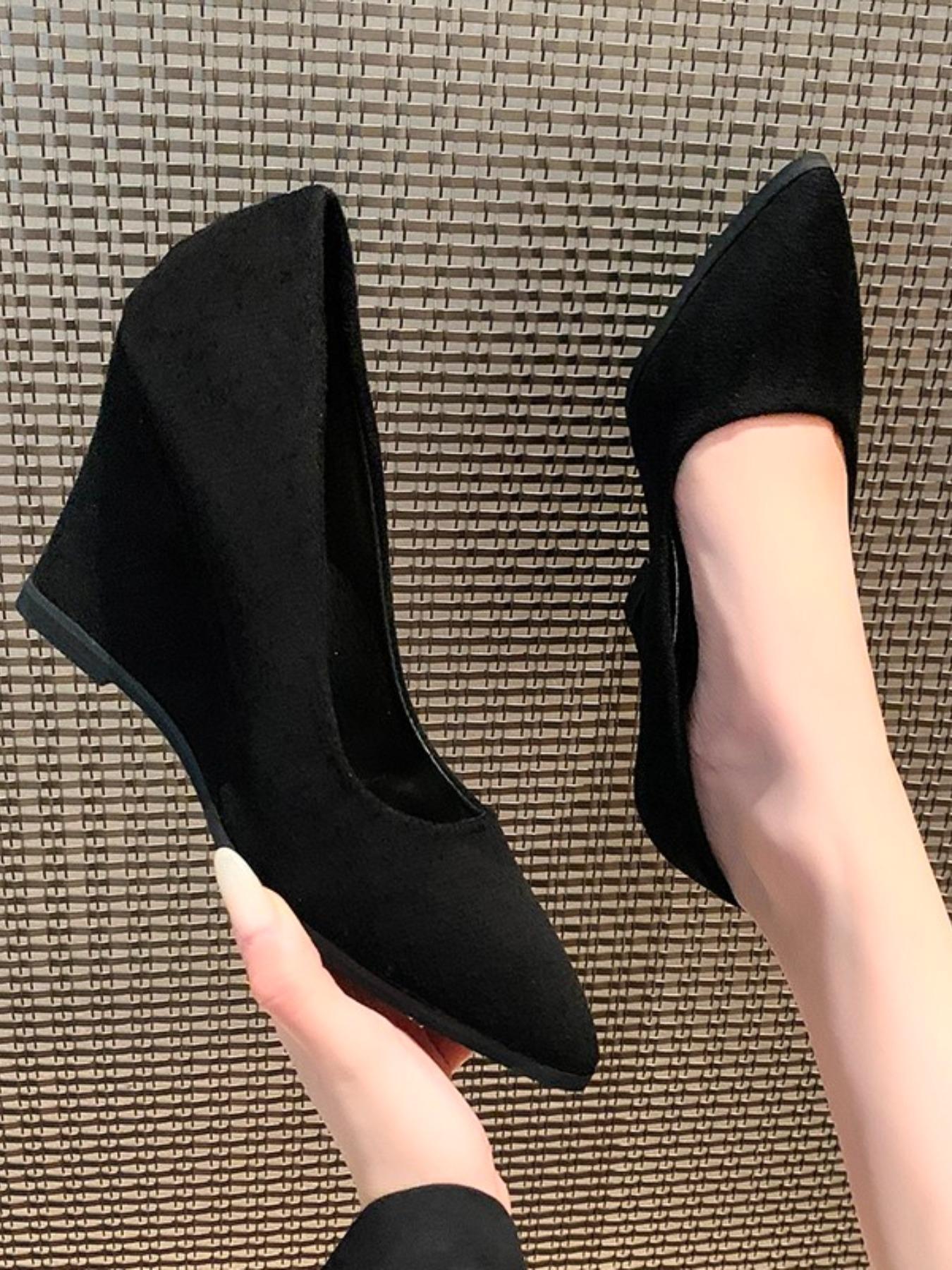 Women's Solid Color Pointed Toe High Heel Shoes, Fashionable Elegant ...
