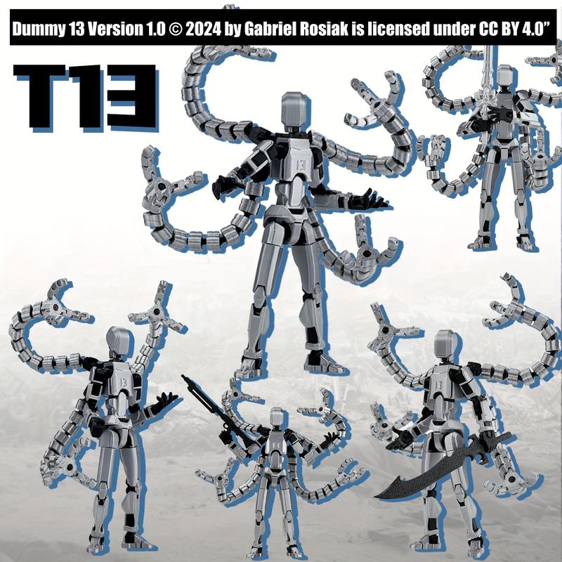 T13 3D Printed Action Figure Robot 13 Collectible Articulated for ...
