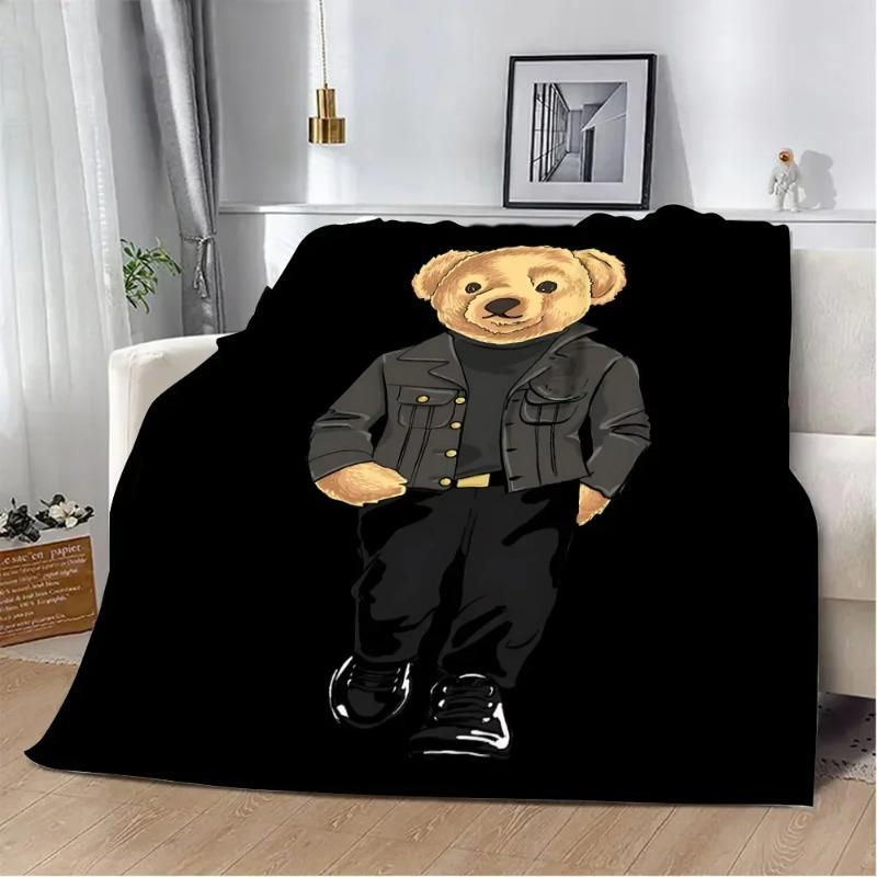 Viral TikTok "Streetwear Teddy Bear Flannel Blanket", Trendy Edgy ...
