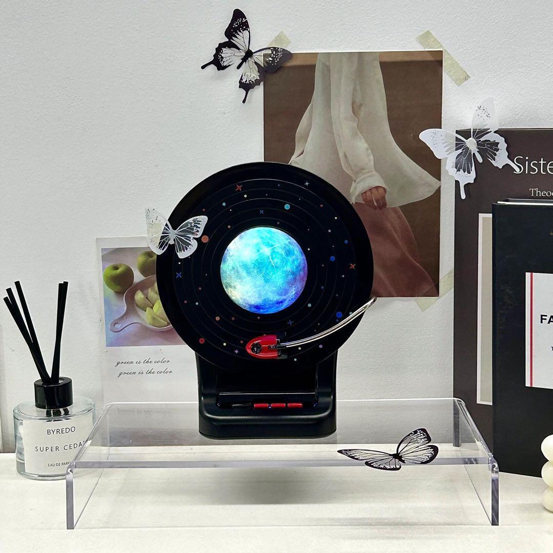 Galaxy Surround Space Theme Speaker, Portable Record Shape Speaker with ...