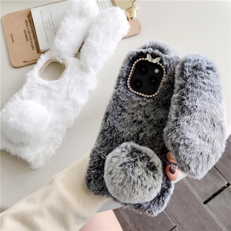 Soft Plush Phone Case For iPhone 16 11 12 13 Mini 14 15 Pro Max 6 6S 7 ...