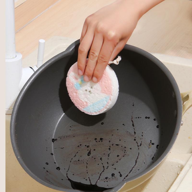 2026 NEW One compressed wood pulp sponge, kitchen dishwashing sponge ...