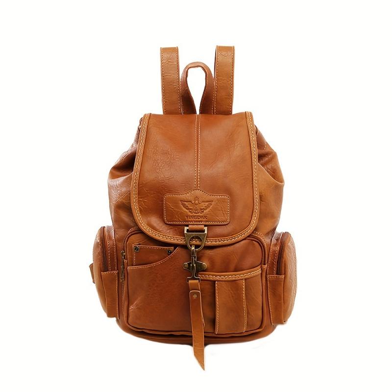 Genuine Leather Backpack Vintage Handmade High Capacity Leather ...