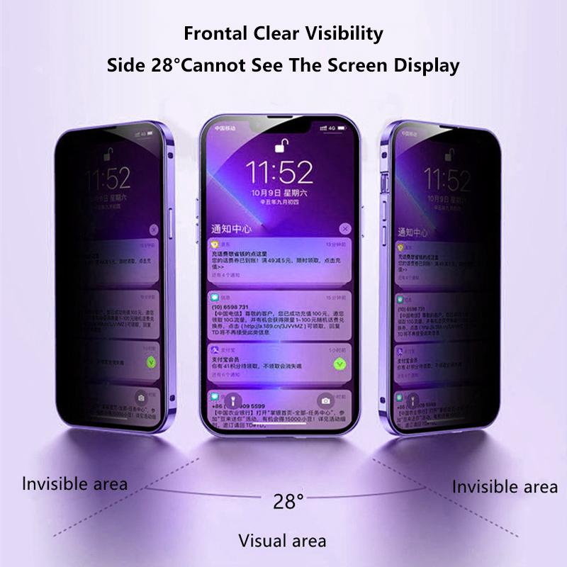 Double Glass Anti-Peep Privacy Magnetic Adsorption Case for IPhone 16 ...