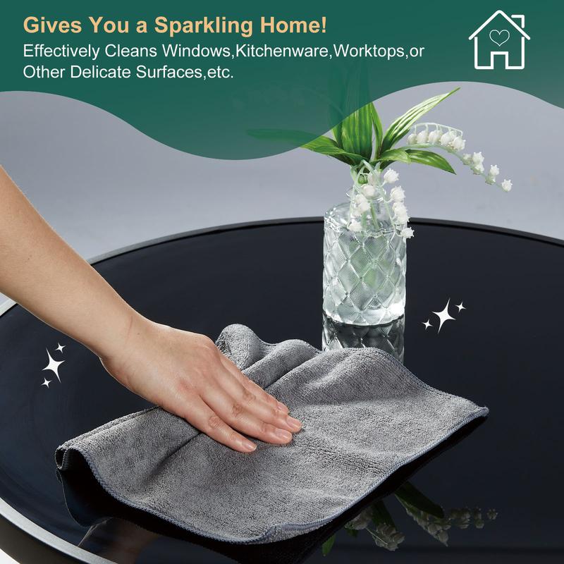 Microfiber Cleaning Cloth, Super Absorbent Microfiber, 5/10/20/50 ...