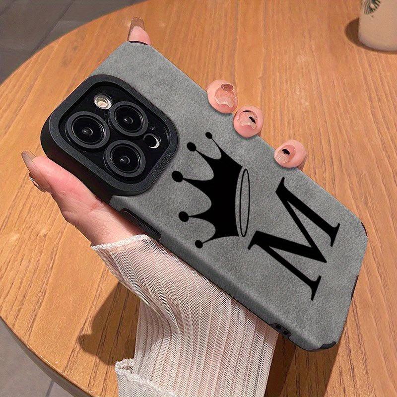 Simple crown and letter M pattern phone case for iPhone Air 17 16 15 14 ...