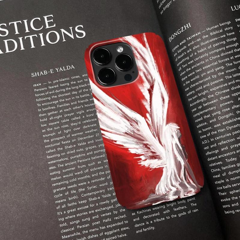 Dark Red Angel Phone Case for iphone16,15,14,13,12,11, pro, max , plus ...