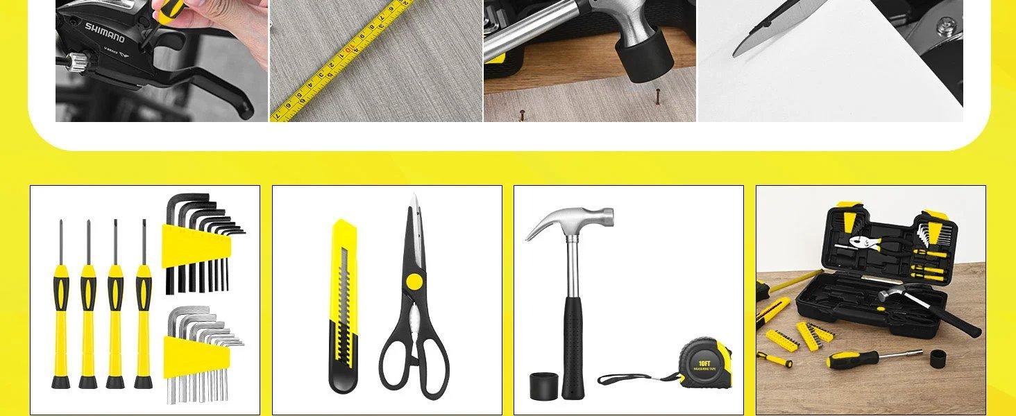 Tool Kit Basic Home Repair Tool Set, General Household Hand Tool Kit ...