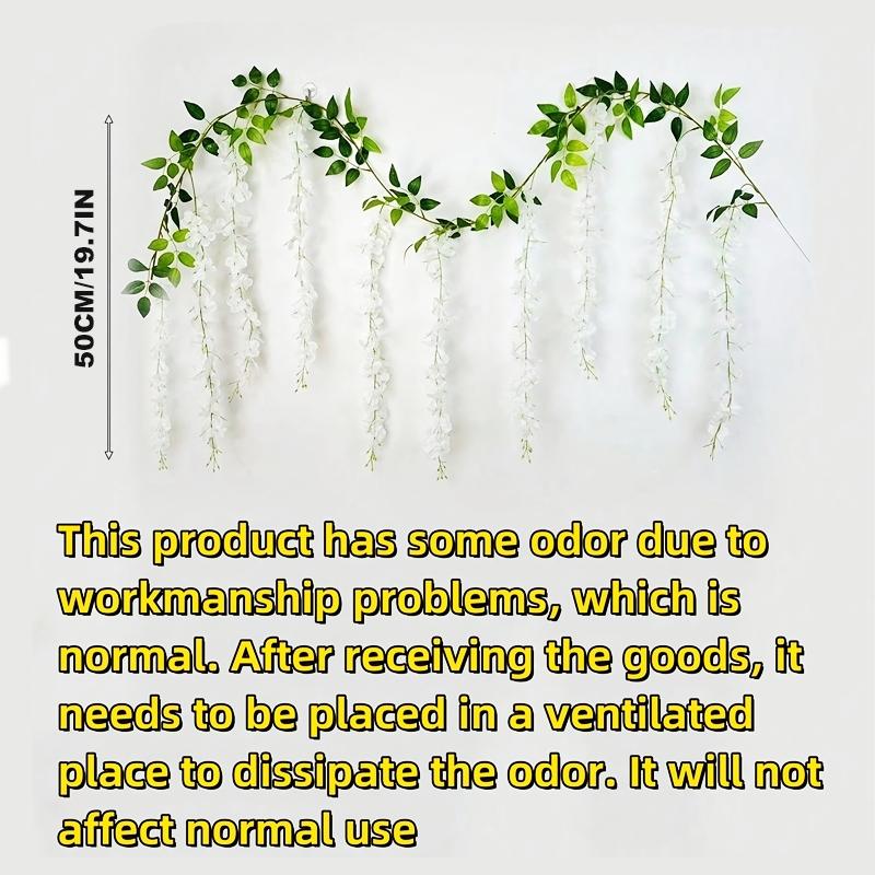 Artificial Wisteria Flower, 1 Count Romantic Plastic Fake Flower ...