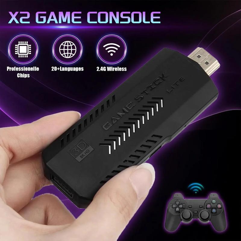 X2 PLUS Retro Gaming Console - 64/128/256GB 4K HD Stick with 60,000 ...