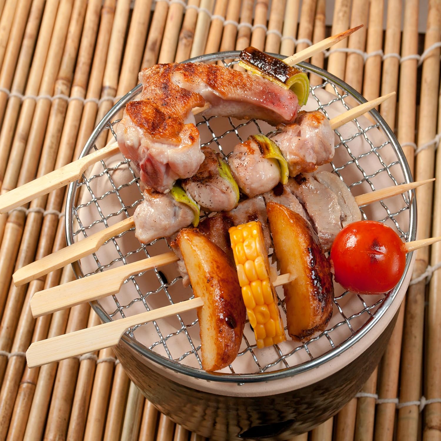 8 Inch Skewers 200 count Kabob Skewers Grilling Sticks for Fruit Kabobs ...