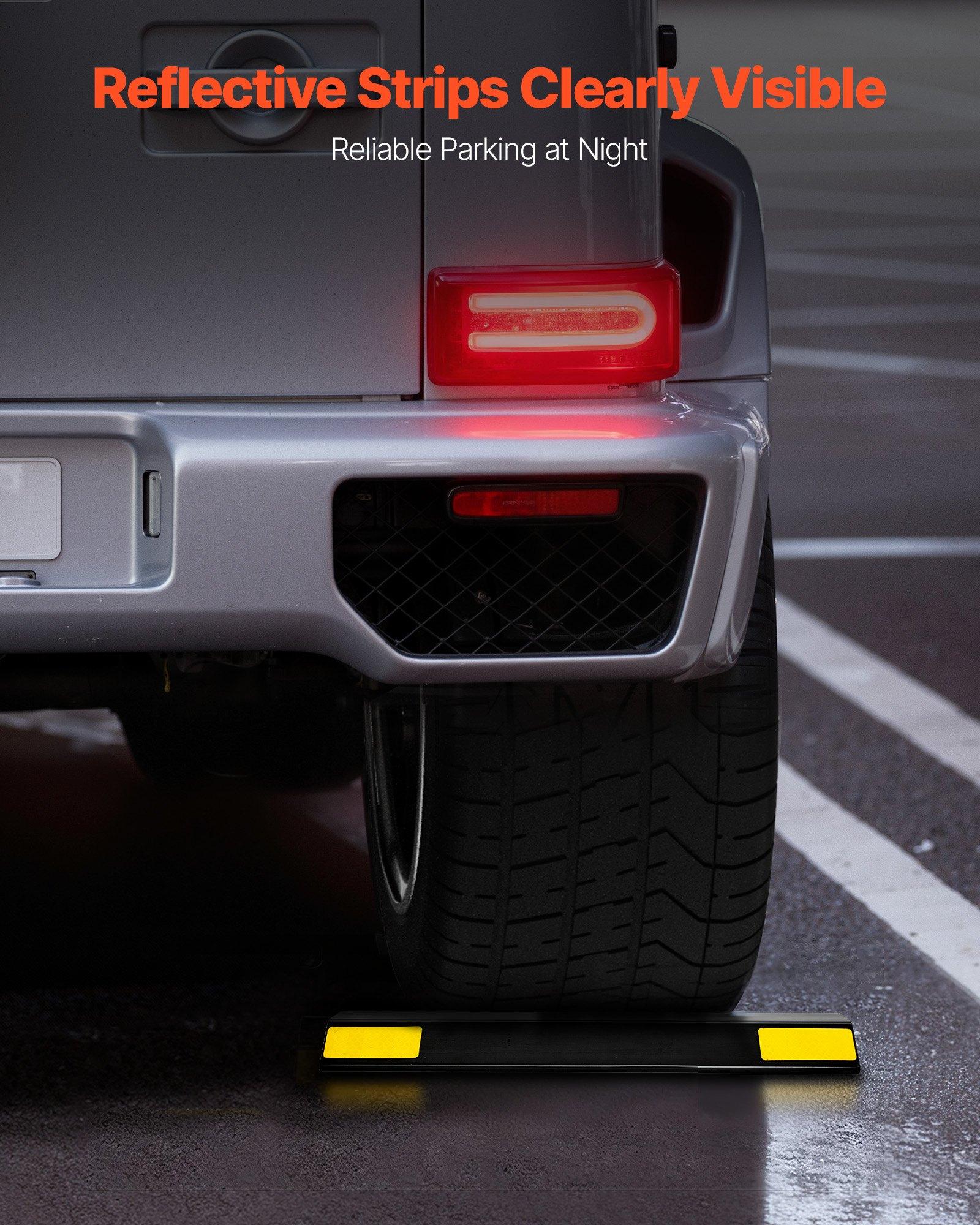 VEVOR Parking Stopper, 18 Inch 2 Pcs Heavy Duty Parking Aid for Garage ...
