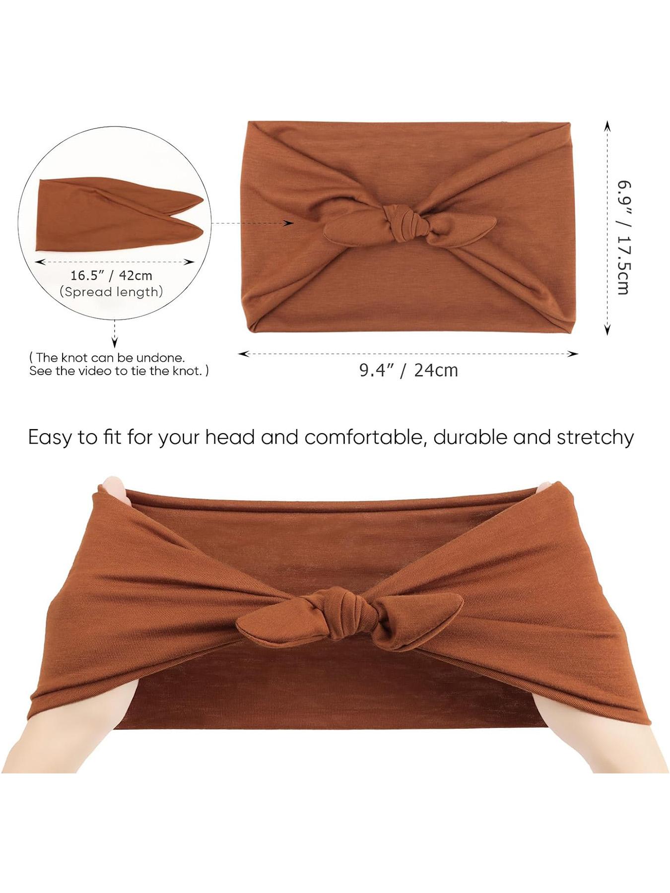 Women's Non-Slip Hairbands Set, Wide Bow Design, Perfect for Exercise ...
