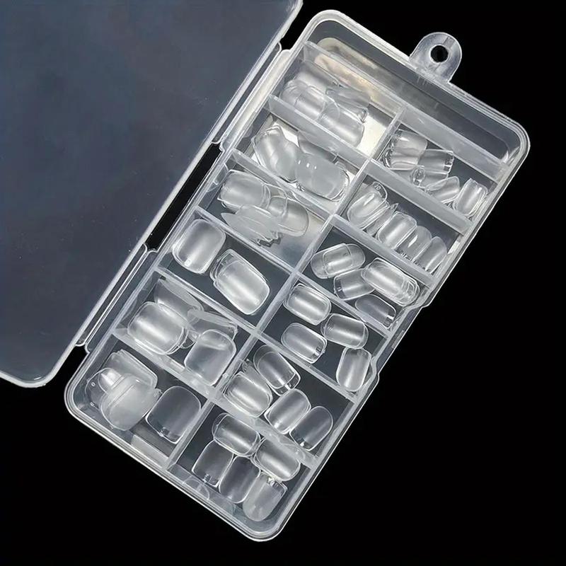 Short Square Fake Nail, 240pcs/box Transparent Acrylic Nail for Women ...