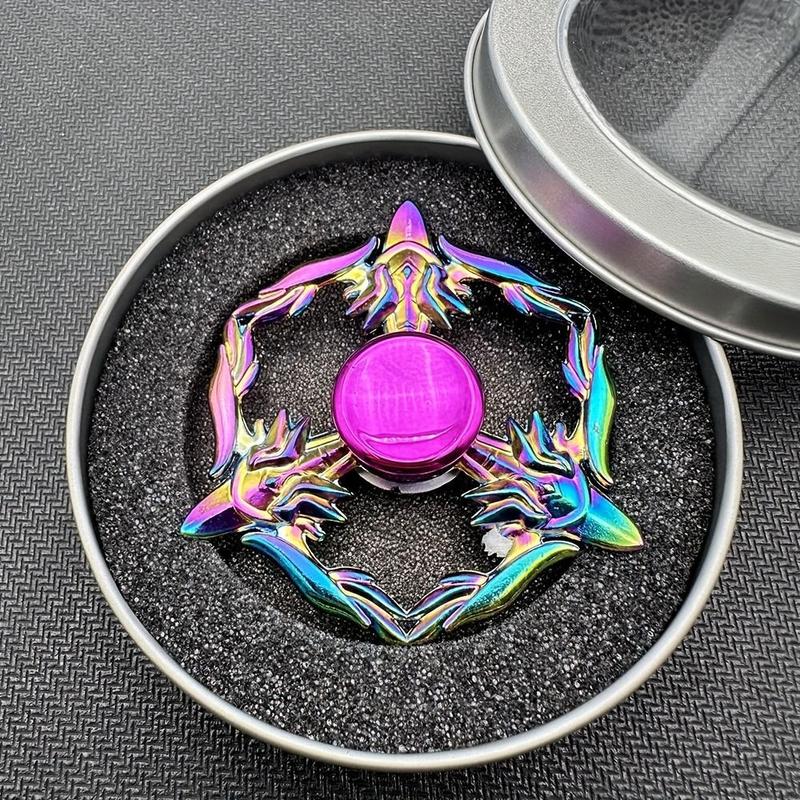 1pc Premium Zinc Alloy Fidget Spinner, Colorful fingertip gyroscope ...