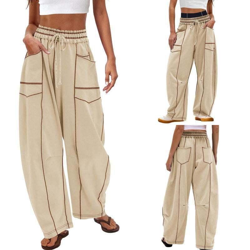 2025 Women's Barrel Sweatpants High Waisted Wide Leg Pants ...