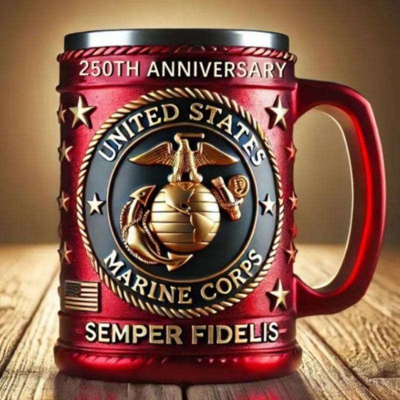 3D USA Military Mug 250th Anniversary Marine Corps Semper Fidelis ...