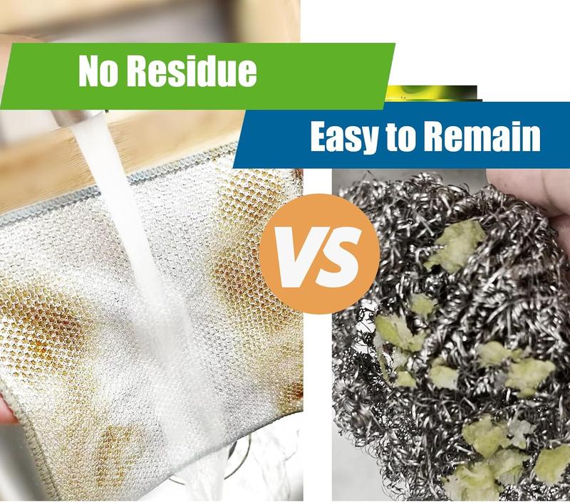 Stainless Steel Dishwashing Scrubber Cloths - 12-24 Pack - TikTok Shop